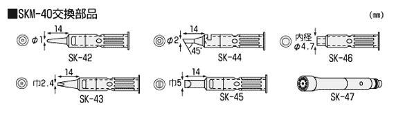 【SKM-40シリーズ交換部品】 SK-42 SK-44 SK-46 SK-43 SK-45 SK-47 　 【本体】 SKM-40