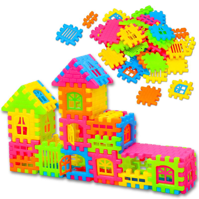 おうちがつくれるカラフルブロック！ 44ピース ブロック大：72×40×5mm ブロック中：40×40×5mm ブロック小：40×20×5mm