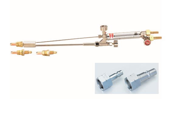 ・アセチレン/サンソ用 ・全長:560mm ・質量:850g ・付属火口:#1/#2/#3 ・細カプラ付き
