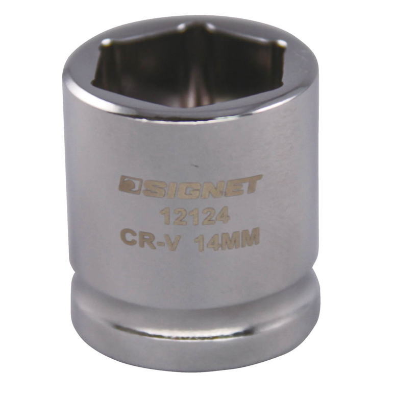 ★特徴★ ・ソケットの全長は、わずか22mm！狭い場所での作業に最適 ・吊下げタグ付き ・ミラー仕上げのメッキがキレイです ★仕様★ ・ソケットサイズ:14mm ・差込角:3/8"(9.52mm) ・ソケット全長:22mm ・六角タイプ ・...