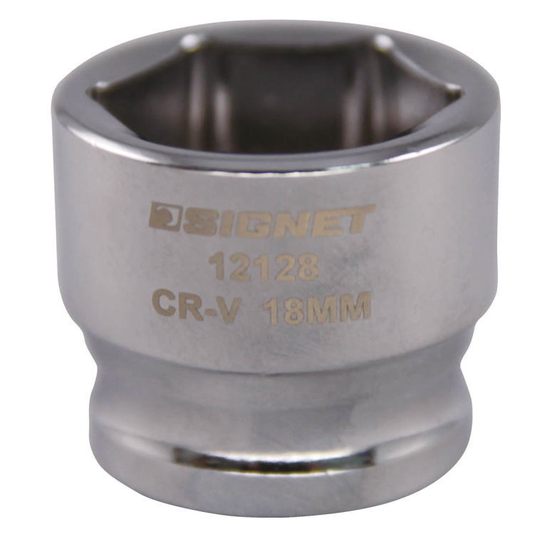 ★特徴★ ・ソケットの全長は、わずか22mm！狭い場所での作業に最適 ・吊下げタグ付き ・ミラー仕上げのメッキがキレイです ★仕様★ ・ソケットサイズ:18mm ・差込角:3/8"(9.52mm) ・ソケット全長:22mm ・六角タイプ ・...