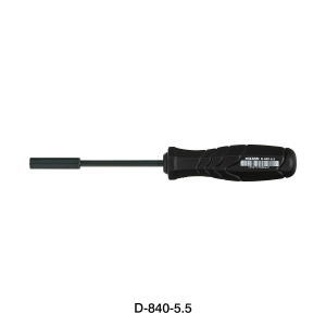 【製品仕様】 品番 対辺 mm 全長 mm 軸長 mm 軸径 mmΦ ハンドル径 mmΦ ボックス外径 mmΦ ボックス深さ mm 適用ナット 重量 g D-840-4 4 178 100 4 19.8 7.0 18 M2 29 D-840...