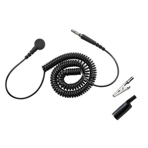 ワニグチクリップ、絶縁カバー付 1MΩの抵抗入 　 【製品仕様】 コード実効長 1.6m ホック径 7mmΦ