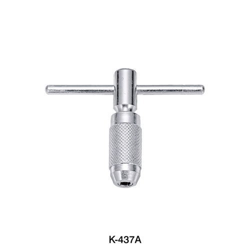 安定感のあるネジ立て作業を 　 【製品仕様】 品番 適応タップmm 全長mm 重量g K-437A 3〜6 80 70 K-438A 2〜10 210 150
