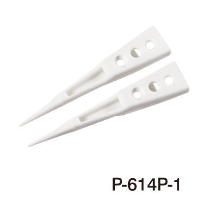 品番 品名 先端幅 材質 色 耐熱温度 ℃ A B 先端幅 P-610S-1 ESDチップ 49 10 1.2 PEEK※1 黒 315 P-612S-1 50 1.0(R型) P-613S-1 45 2.3(R型) P-610P-1 プラ...