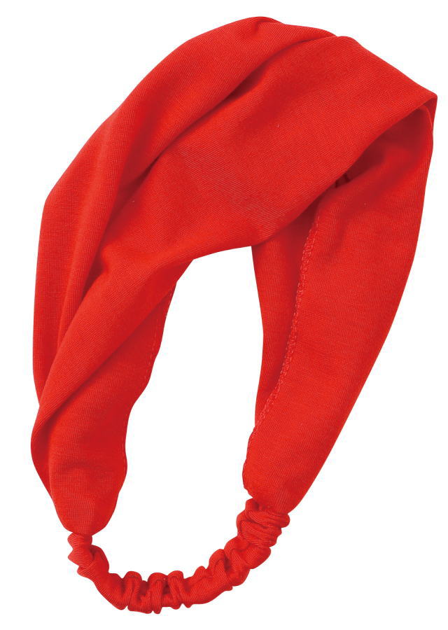 幅の調整がしやすいターバン シンプルな無地のターバンです 生地を広げたサイズ：約250×250mm、ゴム部分約28×105mm 伸ばした状態：約28×280mm 材質：ポリエステル