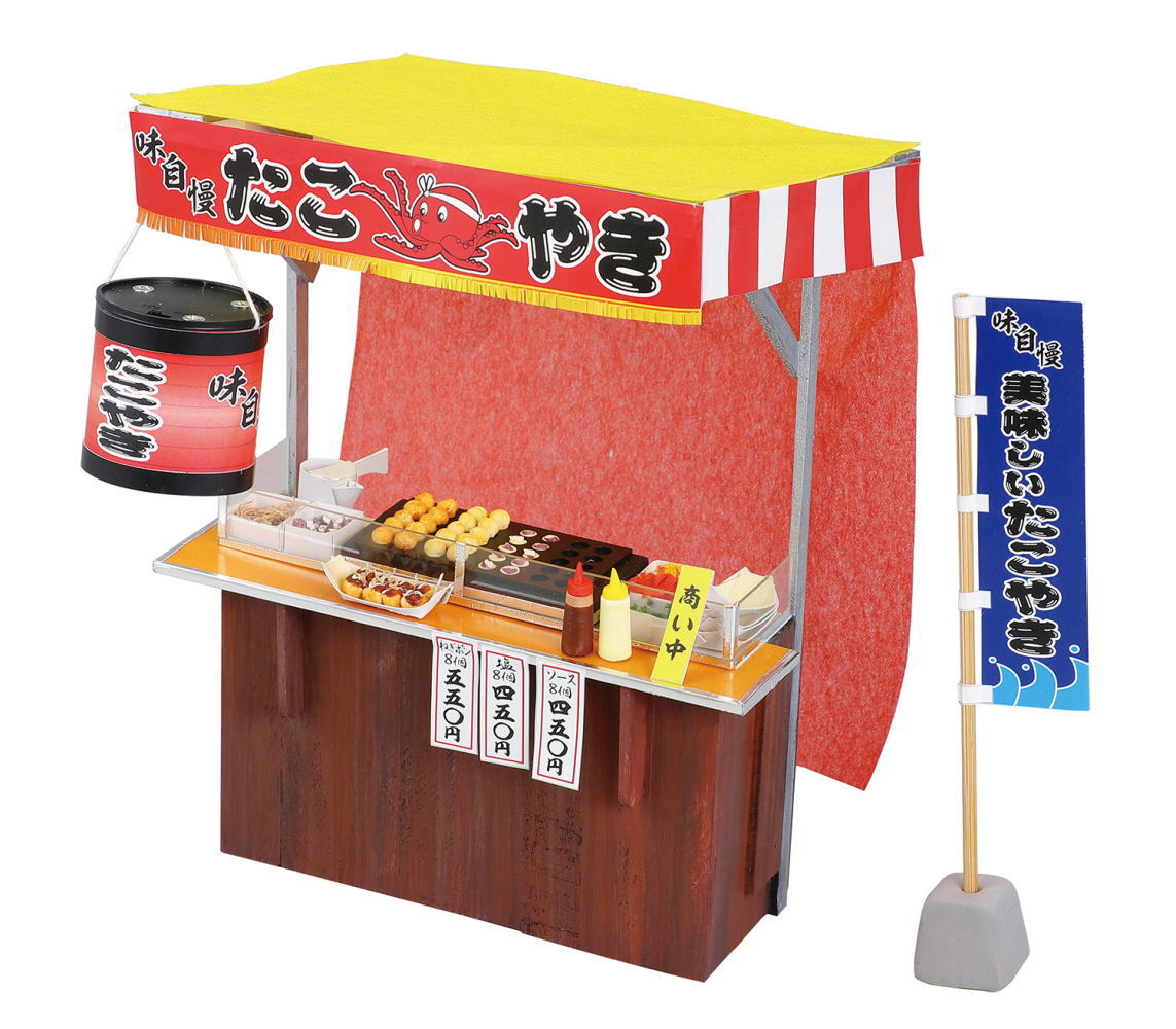 お祭りの縁日の屋台を手作りで再現できる！ 制作時間…60/日×7日程度 完成品サイズ：約160×180×125mm セット内容 ウッドスティック（2×5×200mm）×8、ウッドスティック（2×7×200mm）…2、ウッドスティック（2×1...