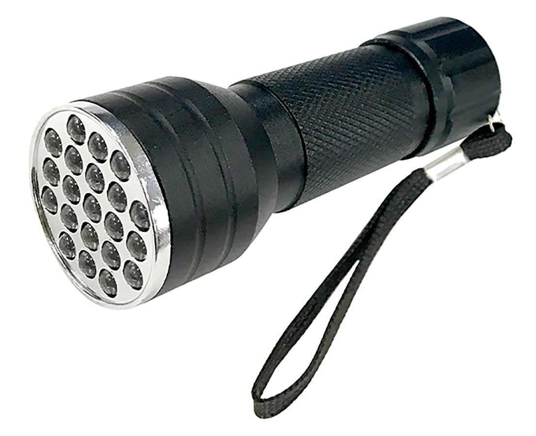 LEDレジンに特化したコードレスハンディライト 単4乾電池3本使用（別売） 波長：405nm サイズ：φ25×98mm 材質：アルミ合金
