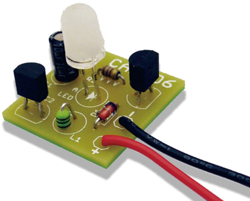 炎の様にゆらめくLED ■電源電圧：DC1.5V（DC0.8～5V可） ■動作電流：約18mA（DC1.5V時） ■出力：φ高輝度ロウソク（炎）色LED×1 ■基板：20×21×21mm