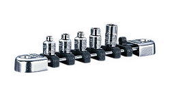 差込角　6.3mm(1/4") 　 セット内容　5点 E型トルクスレンチ 製品番号 呼び A D1 D2 L 質量(g) NQ4E4 E4 3.86 5.4 12 17 8 NQ4E5 E5 4.75 6.4 17.5 9 NQ4...