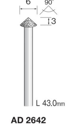 粒度:#120 最高使用回転数:67,000rpm 特徴 ダイヤモンド砥粒の突出しが大きく切れ味に優れています 仕上げに面粗さうぃ特に要求されない粗研削加工に最適です 適合機器 エアーグラインダー スピンドル 自動機ロボット MINIMO推...