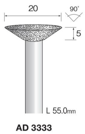 粒度:#120 最高使用回転数:30,000rpm 特徴 ダイヤモンド砥粒の突出しが大きく切れ味に優れています 仕上げに面粗さうぃ特に要求されない粗研削加工に最適です 適合機器 エアーグラインダー スピンドル 自動機ロボット MINIMO推...
