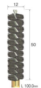 特徴 穴口元エッジ、穴内周面、交差穴のバリ取り、面取りに最適なブラシです 最高使用回転数:3,000rpm 適合機器 ボール盤、電気ドリル スピンドル 自動機、ロボット MINIMO推奨ハンドピース 最適:M11G 使用可能:M21,M21D