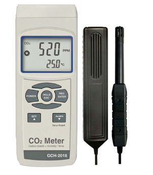 　 実験に最適、プローブ搭載型センサ、アラーム設定可能 　 ◆CO2アラーム設定可能。測定中アラーム設定値を超えた場合ブザー音で警告します ◆データホールド(DH)・最大(Max)/最小(Min)表示機能 ◆温度・湿度測定可能 ◆RS-23...