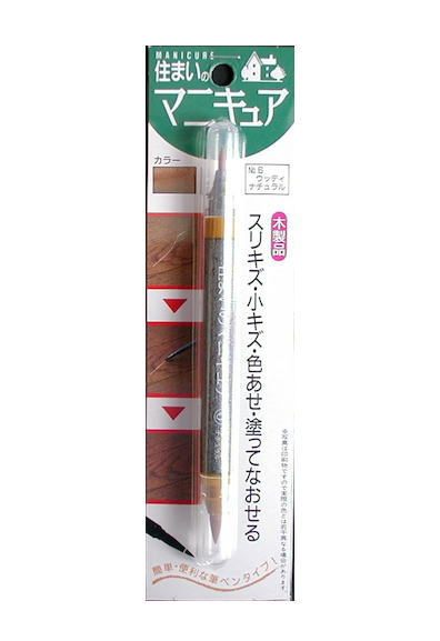 ・フローリングや木製品の補修に ・擦り傷にワンタッチ補修出来ます ・サイズ：幅45mm×長さ170mm×高さ12mm