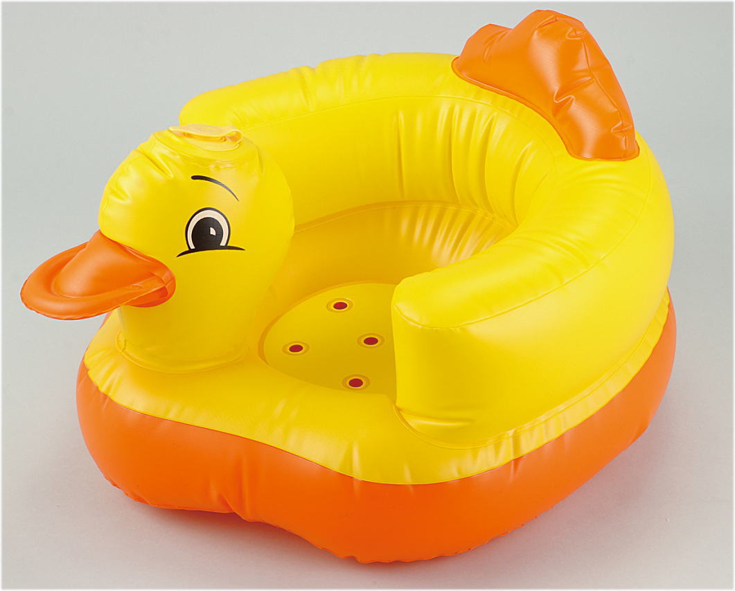 プールサイドやお風呂で座りながら水遊びができる！ サイズ：500×460×280mm 材質：PVC