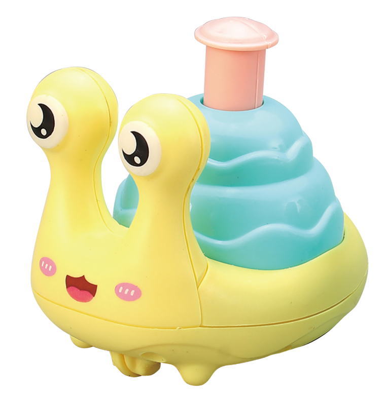 ボタンを押すとかたつむりが走り出す！　色取り混ぜ 商品サイズ：70×60×40mm