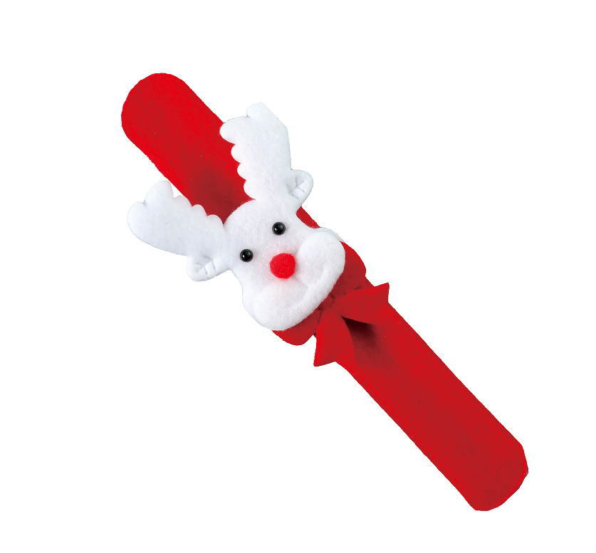 かわいいトナカイのバンドです。 バンドを腕にたたきつければ、簡単に巻き付いてくれます。 子どもも大人も使用できます。 クリスマスパーティーなどにおすすめです。 75×215×18mm、ベルト部分：25×215mm