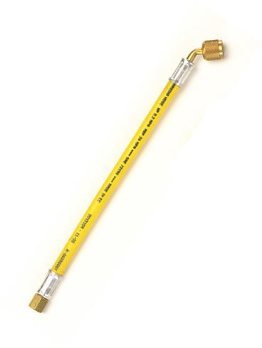 ・長さ30cm ・接続口径:1/4"フレアメス(ムシ押付)×1/8NPT(メス)ゲージ側 ・製品使用圧力〜5.5MPa ・色:黄色 ・交換用パッキン:TA136P