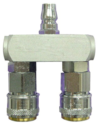 最高使用圧力：1.5Mpa(15kgf/cm2) 耐圧力：2.0Mpa(20kgf/cm2) 流体の流れ：ソケット側からプラグ側に流します 互換性：ハイカプラシリーズの各製品 ・1本の空気配管から同時に複数の配管が可能 ・プラグを差し込むだ...