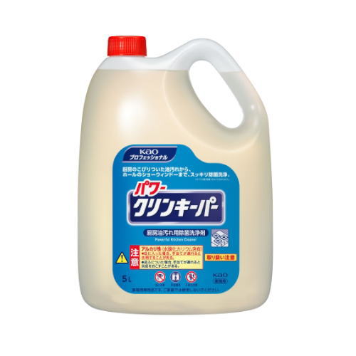 ◆アルカリ性 ◆こびりついた油汚れもしっかり落します ◆洗浄と同時に除菌ができます ◆用途により原液〜200倍まで希釈してご使用ください ◆つぶせる容器 5LX1個 5LX2個