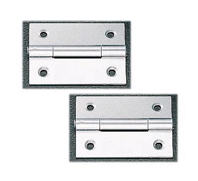 ●サイズ(mm)…A：51、B：30、D：5.5 ●厚み…0.8mm ●穴径…3.7mm ●材質…ステンレス(SUS304) ●仕上げ…バレル研磨仕上 ●穴数…4 ●木ねじ付 ●入数…10枚