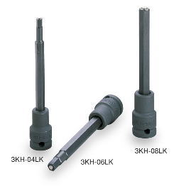 差込角　9.5mm(3/8") 仮止め専用 　 製品番号 二面幅寸法 (mm) 寸法(mm) 質量(g) S D L1 A L 3KH-04LK 4 17 6 71 100 120 3KH-05LK 5 8 3KH-06LK 6 ...