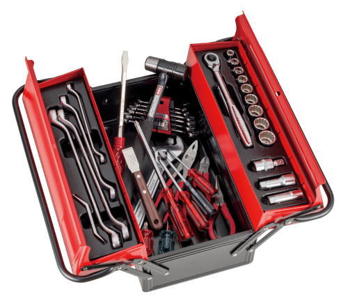 オートメカニック用 差込角　12.7(1/2") 　 ◆V形2段式メタルケース ◆質量：9.2kg 【セット内容】　全39点 ソケット(6角) 4S-10、12、13、14 ソケット(12角) 4D-17、19、21、22、24 ...