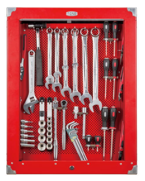 ◆様々な場面で活躍する充実の12.7sqセット 　　 メンテナンス用 差込角　12.7(1/2") 　 ◆フック・スタンド付 ◆鍵付 ◆梱包数：2個口 ◆質量：26.0kg 【セット内容】　全54点 ソケット(12角) 4D-13...