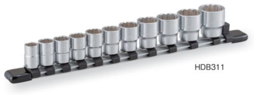 インチサイズ 　 差込角　9.5mm(3/8") セット内容　全11点 ソケット(12角) 品番 二面幅寸法 S　(mm) 寸法(mm) 質量(g) D1 D2 L1 L d 3DB-14 7/16 15.7 17 8 26 9 ...