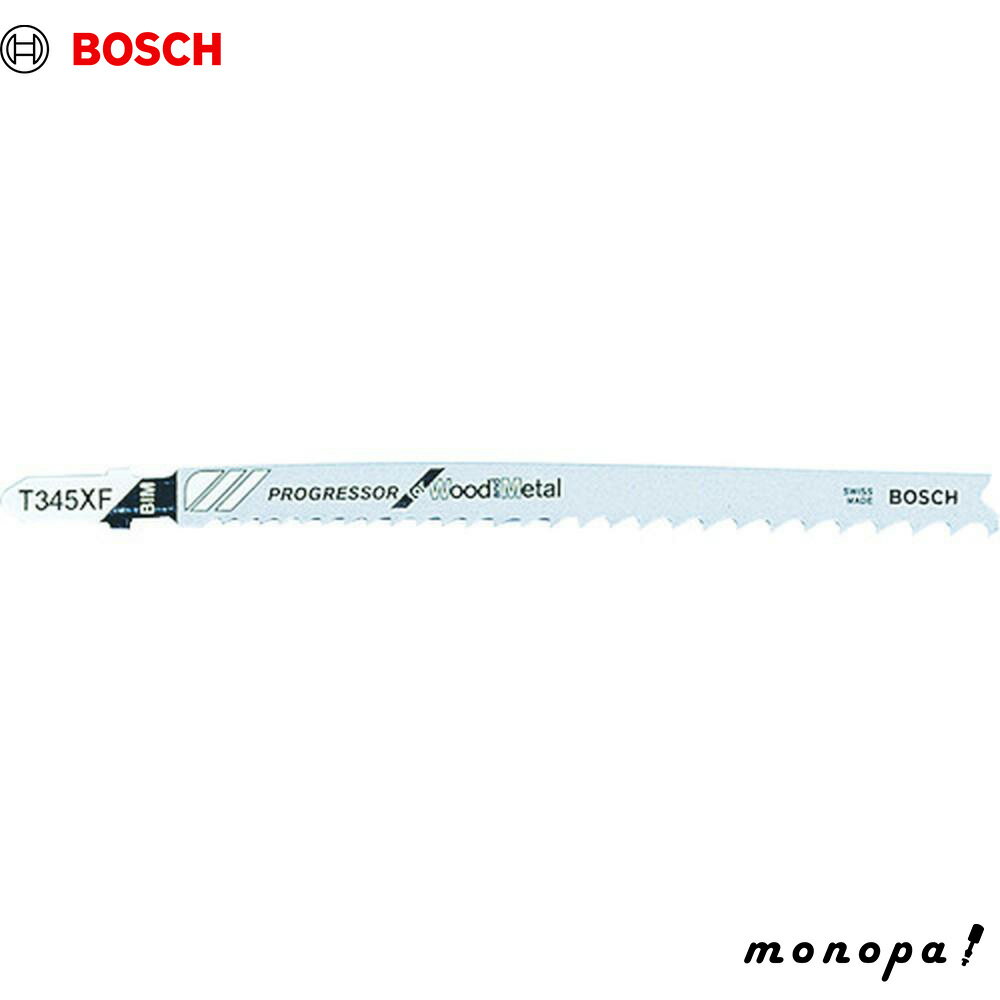 商品情報 メーカー名 ボッシュ 品番 T-345XF 商品説明 ●スイスの専用工場で生産した品質の高いジグソーブレードです。 ●金属・木材・プラスチック・釘の入った木材の切断に。 ●山数：5〜11●全長(mm)：132●有効刃長(mm)：1...