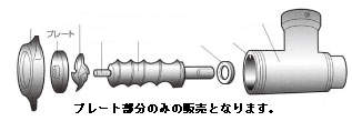 【安全安心の国内生産】●刃研ぎ、修理などもお問い合わせ下さい。*ローヤル ミートチョッパー32シリーズ専用プレート。*適用機種： 32SR-3 / 32HR-2200