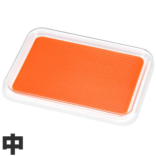 キッチン雑貨　お盆（トレイ）メーカー曙産業カラー・味・種類オレンジ商品外寸(mm)トレー：303×225×18、マット：263×184その他傾いても倒れにくく、キレイなクリアタイプのマジックトレー◆マットがはがれてお手入れラクラク♪材質・原...