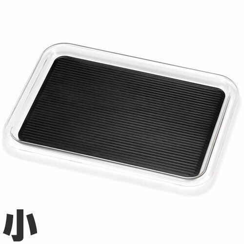 キッチン雑貨　お盆（トレイ）メーカー曙産業カラー・味・種類ブラック商品外寸(mm)トレー：264×187×16、マット：223×146その他傾いても倒れにくく、キレイなクリアタイプのマジックトレー◆マットがはがれてお手入れラクラク♪材質・原...