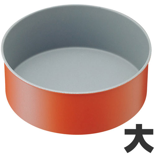 【CC】キッチン>お菓子・パン作り>ケーキ型内面フッ素樹脂加工のケーキ型メーカー霜鳥製作所その他耐熱温度：260度、内寸：直径210×高さ80材質・原材料アルスター鋼板（内面：フッ素樹脂加工、外面：シリコン樹脂加工）生産国日本キッチン雑貨>...