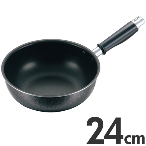 【CC】キッチン>フライパン>テフロン（フッ素）加工軽くて使いやすく、金属ヘラも使用できます。メーカー前川金属工業所商品外寸(mm)258×深さ80その他軽くて使いやすく、金属ヘラも使用できます。材質・原材料本体：アルミニウム（内面フッ素加...