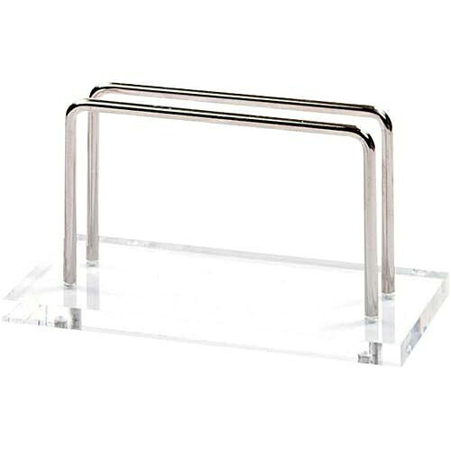 業務用　店舗用品　メニュー立て　メニュースタンドメーカーシンビ商品外寸(mm)幅150×奥行75×高さ75その他ミゾ幅（有効幅）：20mm材質・原材料透明アクリル、クロームメッキ