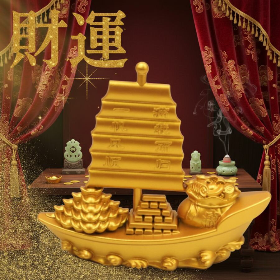 金運 財運 幸運 招福 宝船 龍神 黄金 ゴールド 風水グッズ オブジェ 招財 開運 浄化 玄関 商売繁盛 事業成功 一帆風順 満帆 出世 昇進 プレゼント ギフト 風水インテリア 厄除け 財運アップ お守り スピリチュアル 財運を運び込む...