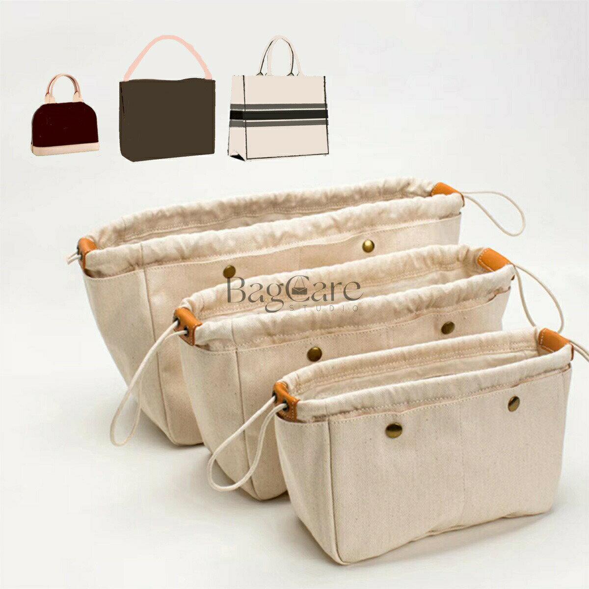 ブランド：BagCare素材：100％コットンキャンバス製。 学生の使用、クローゼット、日常の日常使用のためのあらゆる種類の機会に利用可能です。 【注意事項】 1.当店で取り扱っている商品は、ブランドバッグ用の「バッグインバッグ」「ショルダ...
