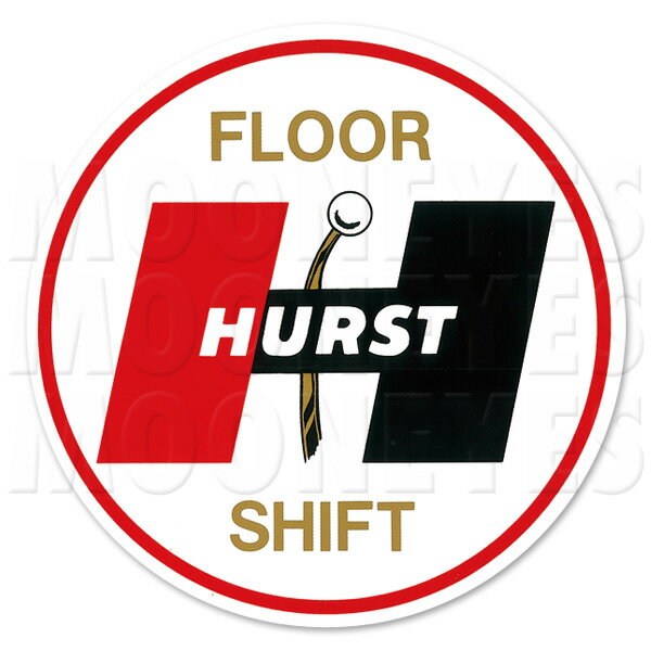 HOT ROD、ノスタルジック ステッカー HURST ステッカー Made in USA 直径：約16.5cm 雰囲気の良いビンテージステッカーは愛車やガレージの演出に欠かせません。　