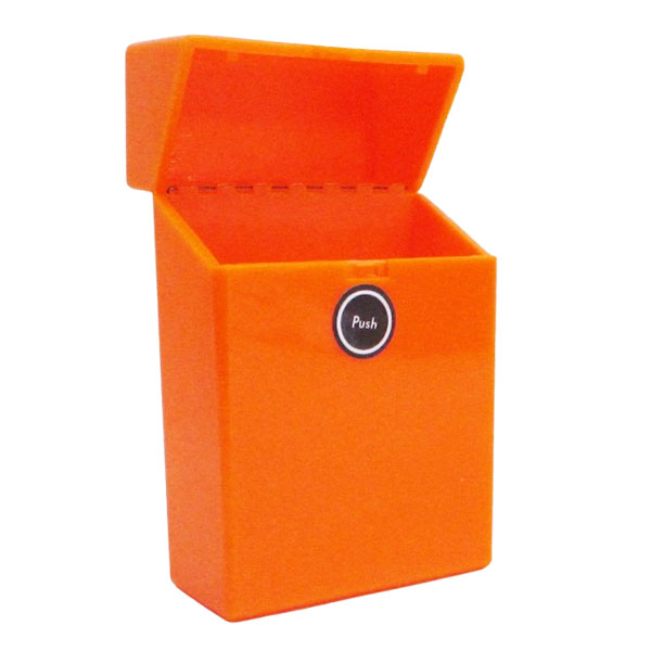 アラジン ポップアップシガーストック シガーケース タバコケース 「PUSH」を押すと、上蓋部が開きます。 スプリングが入ってます。 ボックスタバコの場合上蓋をシガーストックの上部にある突起部に引っかけることで 連動して開く仕組みになってお...