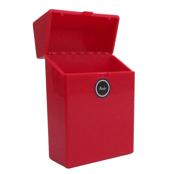 アラジン ポップアップシガーストック シガーケース タバコケース 「PUSH」を押すと、上蓋部が開きます。 スプリングが入ってます。 ボックスタバコの場合上蓋をシガーストックの上部にある突起部に引っかけることで 連動して開く仕組みになってお...