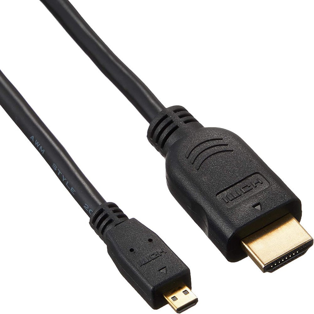 マイクロHDMIケーブル 1.8mHDMI-MicroHDMI接続ケーブル MicroHDMI 接続用 1.8m MicroHDMIのムービー・タブレット等から直接テレビへ接続して画像が見られます。 変換名人 HDMI-MC18G2 HDM...