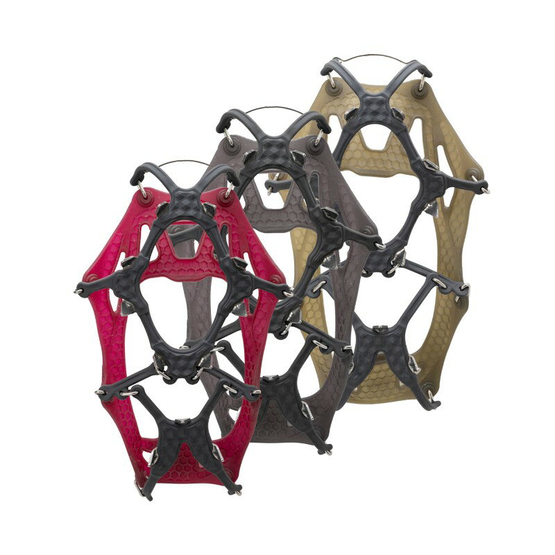 Quick・Easy・Lightweight。 軽量設計と簡単装着で、冬山をより安全に楽しむ。 Q.E.L. Cleatは、従来のチェーンアイゼンの課題を解決した革新的な軽アイゼンです。 金属部品の多くをウレタンに置き換え、約10mmのSU...