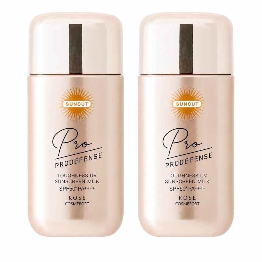 SPF50+・PA++++ 太陽光ダメージディフェンス処方で未来の素肌も美しくみちびく。サンカットR史上最強のこすれや動きに強いUVミルク。過酷に汗をかくシーンでも日やけからまもる新開発の高密着タフネスガード技術を採用。汗・水・こすれに強く...