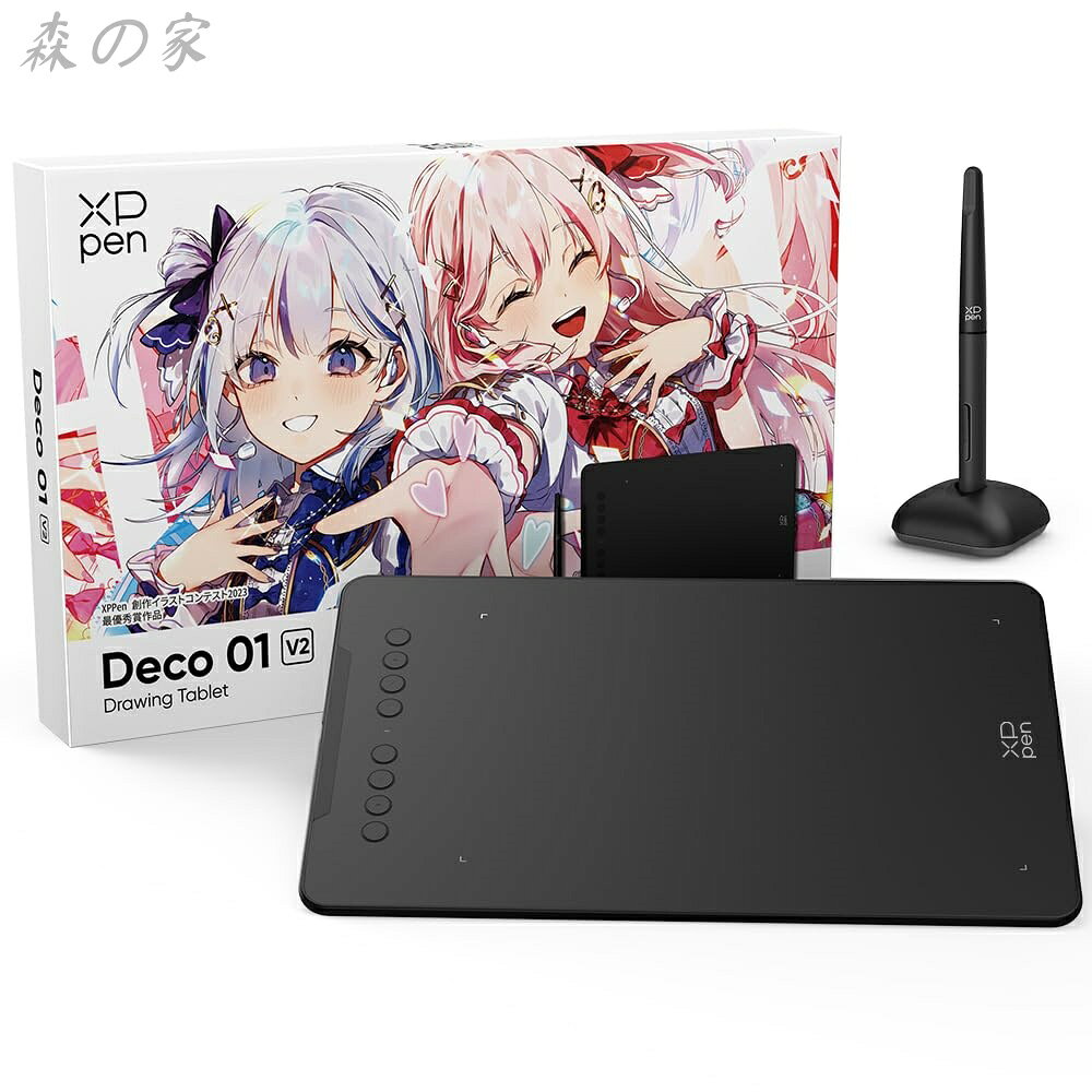 【在宅勤務＆オンライン授業】XPPenペンタブDeco01V2はオンライン従業に欠かせない入力デバイスです。在宅でも効率よく仕事・勉強できます。オンライン会議、遠隔授業、テレワーク、デザイン、動画編集、マンガ制作、イラスト練習様々な場面で活...