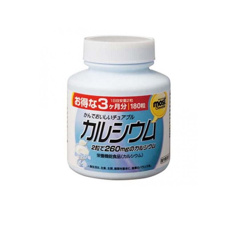 【商品名】 MOSTチュアブル カルシウム 【このような場合に】 毎日の健康に 【製造販売会社】 オリヒロ（ORIHIRO） 【ご使用について】 1日に2粒を目安 【原材料】 麦芽糖、乳糖、ぶどう糖、ドロマイト、カゼインホスホペプチド（乳成...