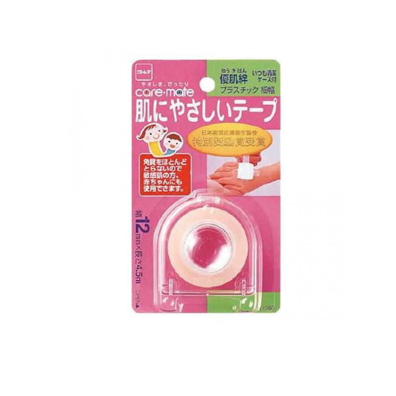 【商品名】 ニトムズ ケアメイト 肌にやさしいテープ 優肌絆 プラスチック 【製造販売会社】 ニトムズ（Nitto） 【ご使用について】 【使用方法】 ・必要な長さにテープをカットし、ガーゼなどの上から貼りつけてください。 ※貼りつける所に...