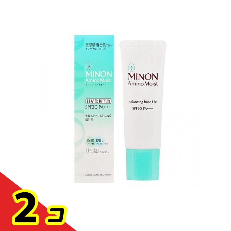 【商品名】 ミノンアミノモイスト バランシングベースUV 【製造販売会社】 第一三共ヘルスケア 【ご使用について】 (1)朝の保湿ケアの後、肌表面の水分や油分をしっかりなじませた後にご使用下さい。 (2)清潔な指先に適量（パール1粒程度）を...