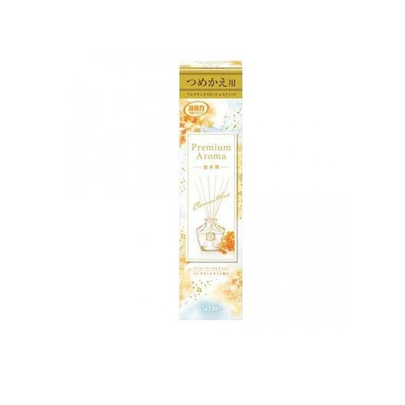 【商品名】 お部屋の消臭力 Premium Aroma 玄関・リビング用 Stick 金木犀 【製造販売会社】 エステー 【ご使用について】 【ご使用の目安】 香りは約1～2ヵ月持続します。(スティック6本の場合) ※季節や使用状況により異...